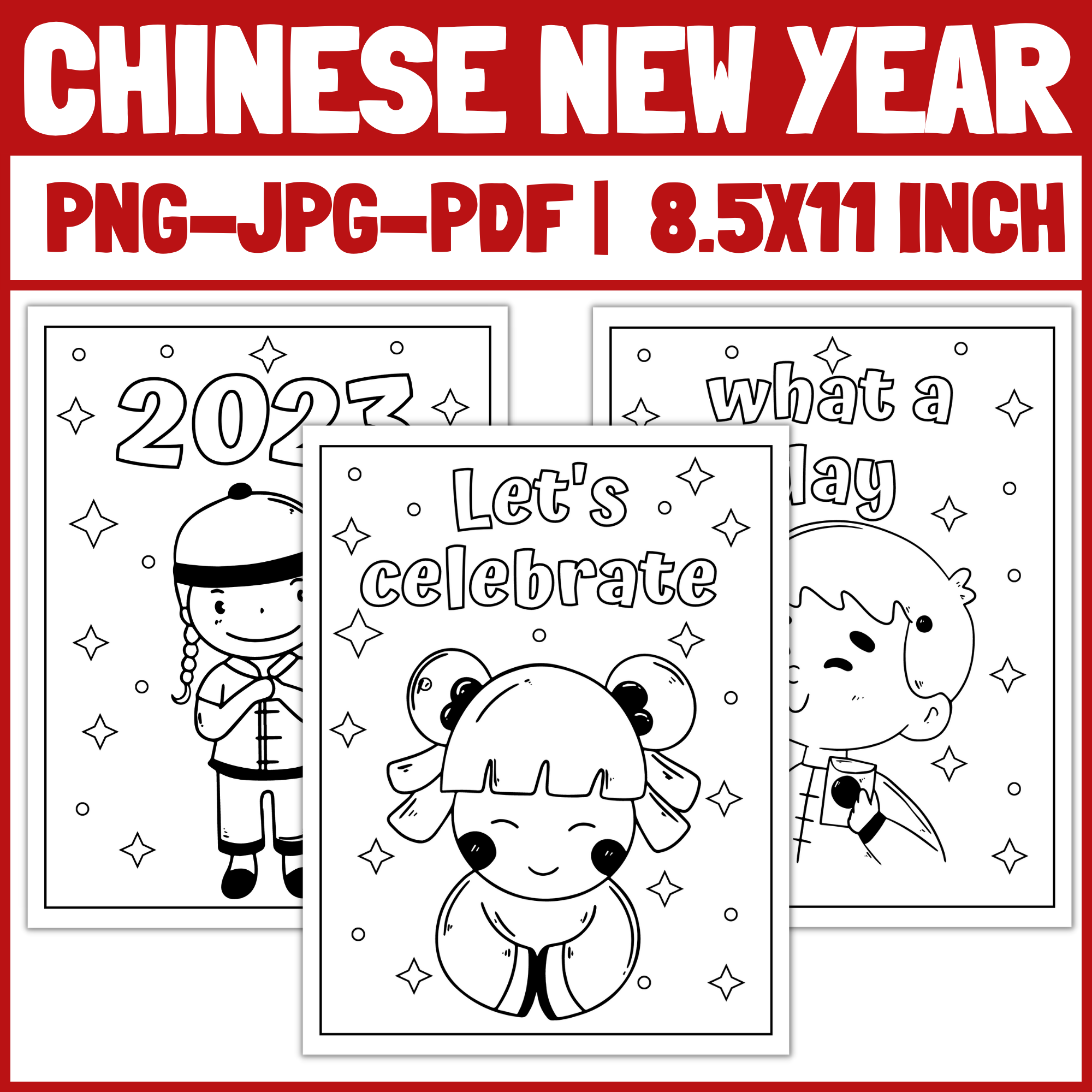 Chinese New Year 2023 Coloring Pages | Chinese New Year 2023 activities ...