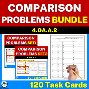 Multiplicative Comparison Word Problems Practice Task Cards Bundle ...