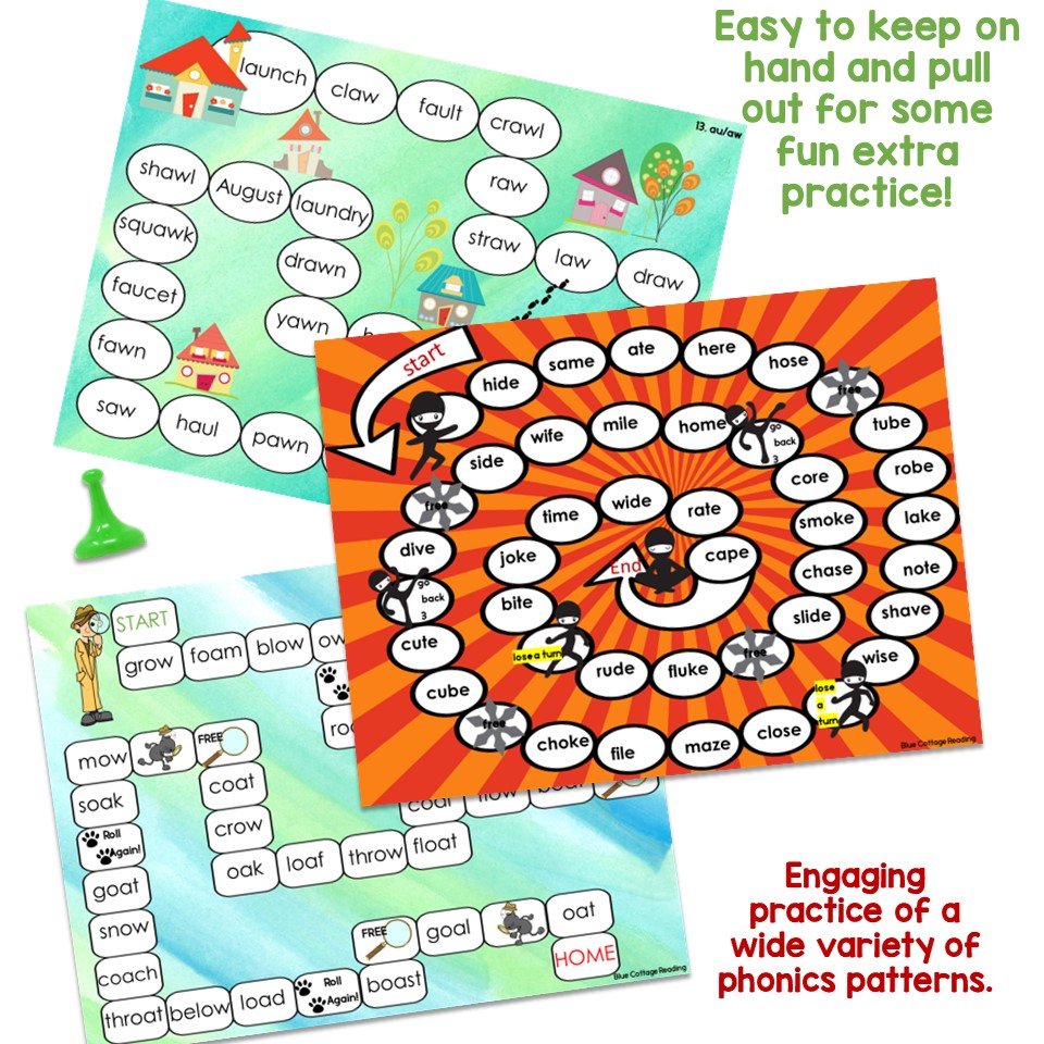 No Prep Board Games - Phonics - Structured Literacy | Made By Teachers