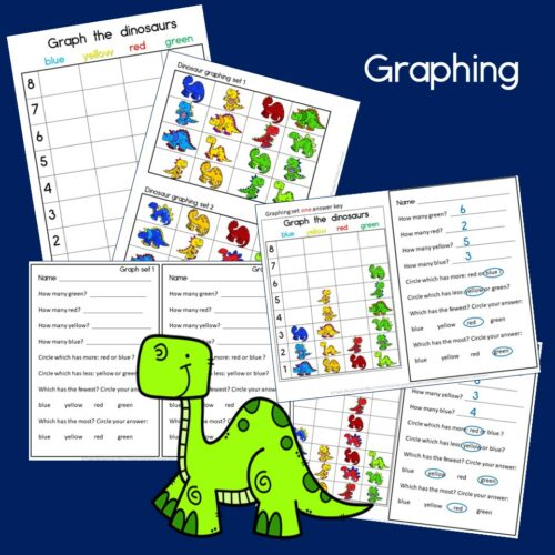 Dinosaur Math Graphing Sorting and Venn Diagram Centers | Made By Teachers