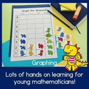 Dinosaur Math Graphing Sorting and Venn Diagram Centers | Made By Teachers