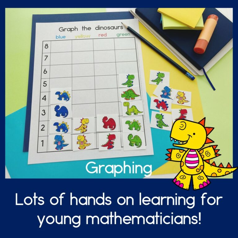 Dinosaur Math Graphing Sorting and Venn Diagram Centers | Made By Teachers