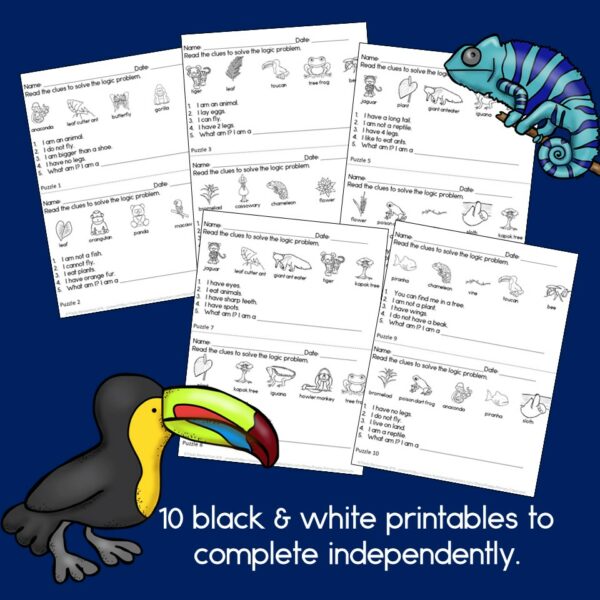 Rain Forest Math Logic Puzzles | Critical Thinking Enrichment ...