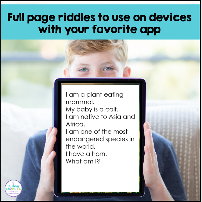 Animal Riddle Activities - Habitats, Classes, Characteristics | Made By ...