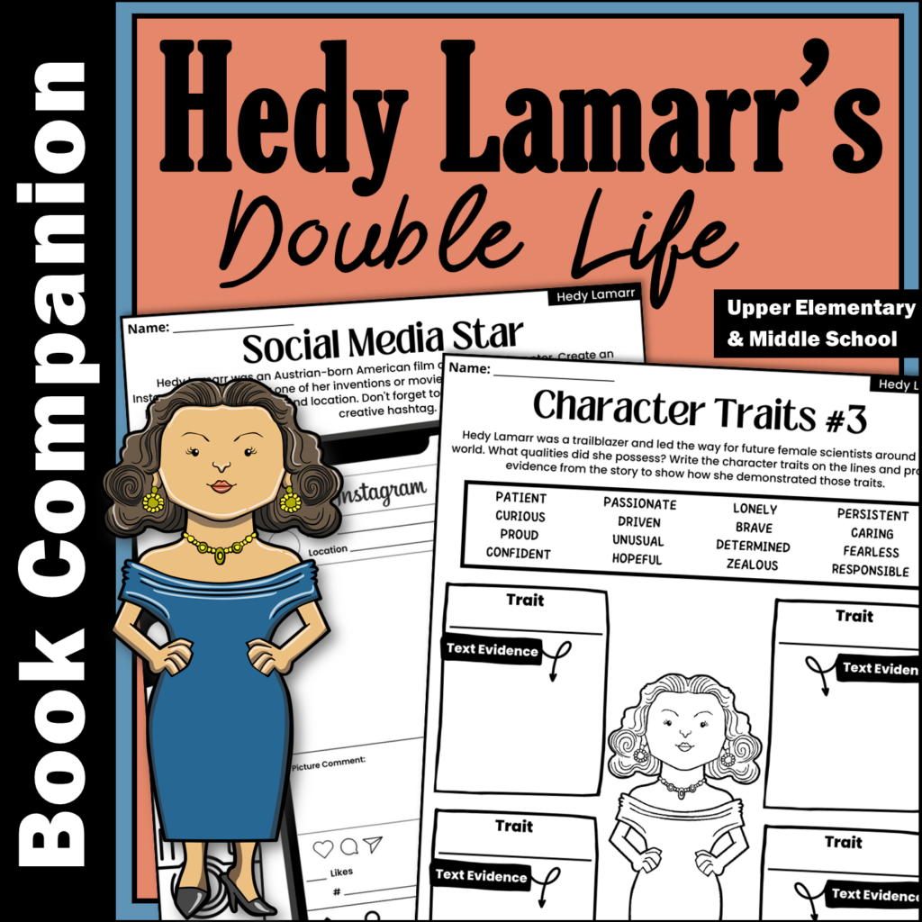 Hedy Lamarr's Double Life Book Companion Activities for Women's History ...