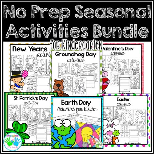 No Prep Seasonal Activities Bundle for Kindergarten | Made By Teachers