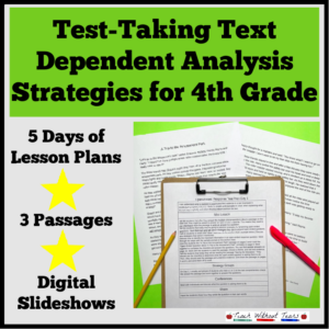 Test Prep Text Dependent Analysis for 4th Grade | Made By Teachers