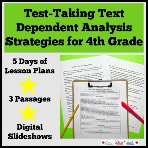 Test Prep Text Dependent Analysis for 4th Grade | Made By Teachers