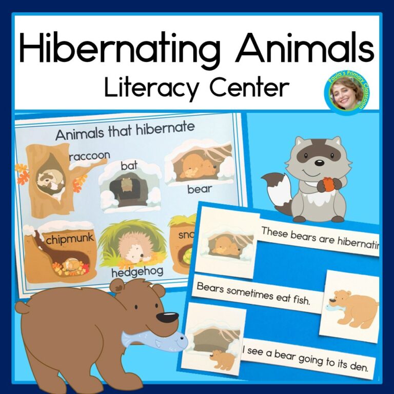 Hibernating Animals Sight Word Sentences Reading Comprehension Writing ...