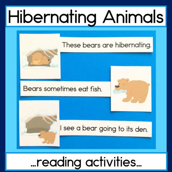 Hibernating Animals Sight Word Sentences Reading Comprehension Writing ...