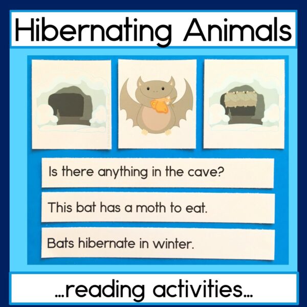 Hibernating Animals Sight Word Sentences Reading Comprehension Writing ...