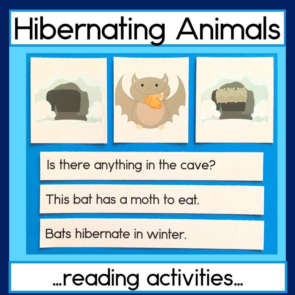 Hibernating Animals Sight Word Sentences Reading Comprehension Writing ...
