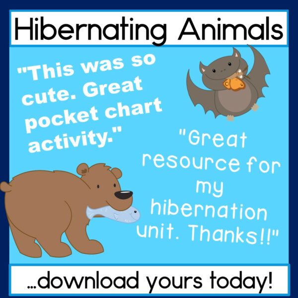 Hibernating Animals Sight Word Sentences Reading Comprehension Writing ...