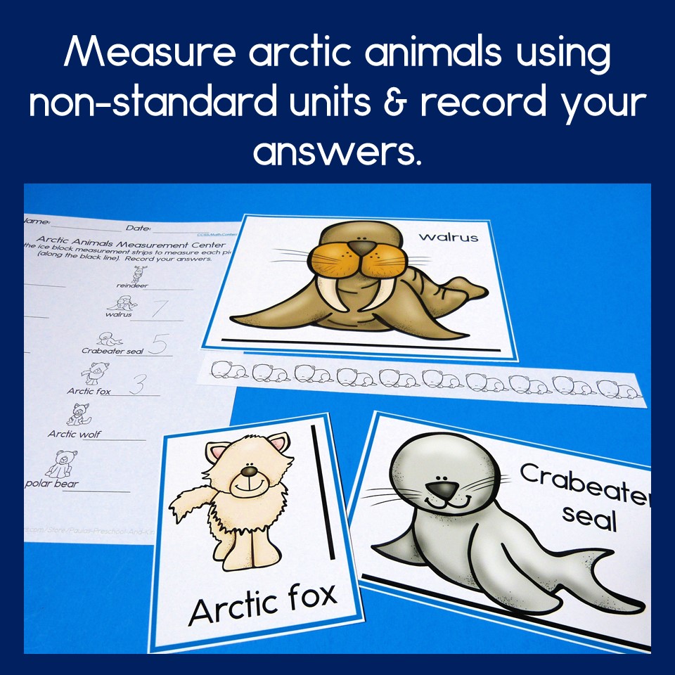 Arctic Animals | Polar Animals Non Standard Measurement Math Center ...