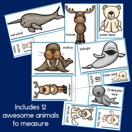 Arctic Animals | Polar Animals Non Standard Measurement Math Center ...