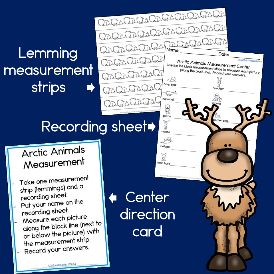 Arctic Animals | Polar Animals Non Standard Measurement Math Center ...