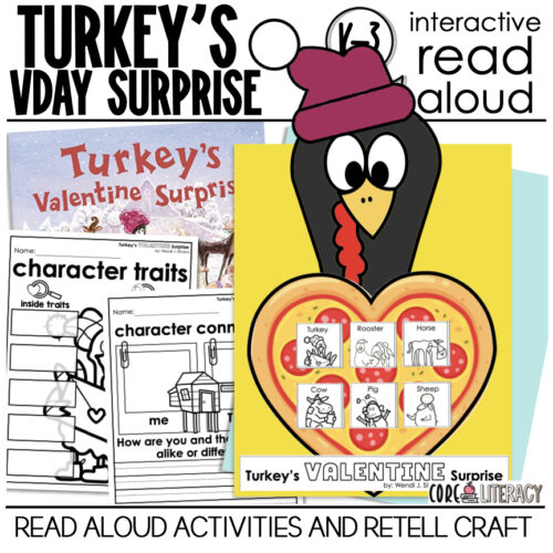 Turkey's Valentine Surprise Interactive Read Aloud | Sequencing RETELL ...
