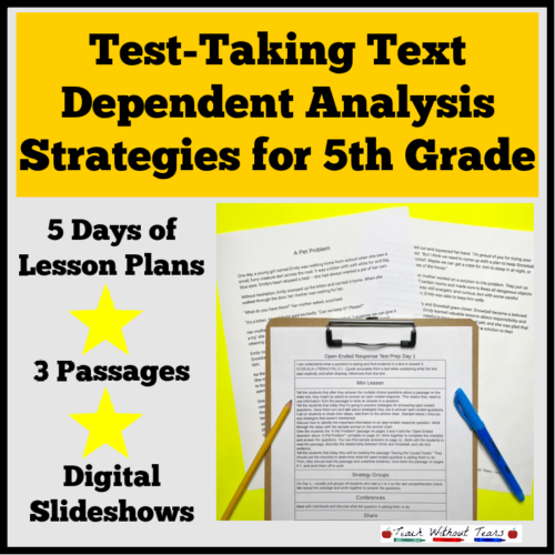 Test Prep Text Dependent Analysis for 5th Grade | Made By Teachers