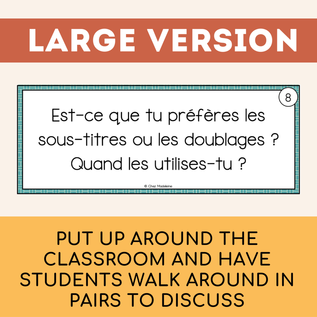 Cartes de Conversation - French hobbies B1/B2 | Made By Teachers