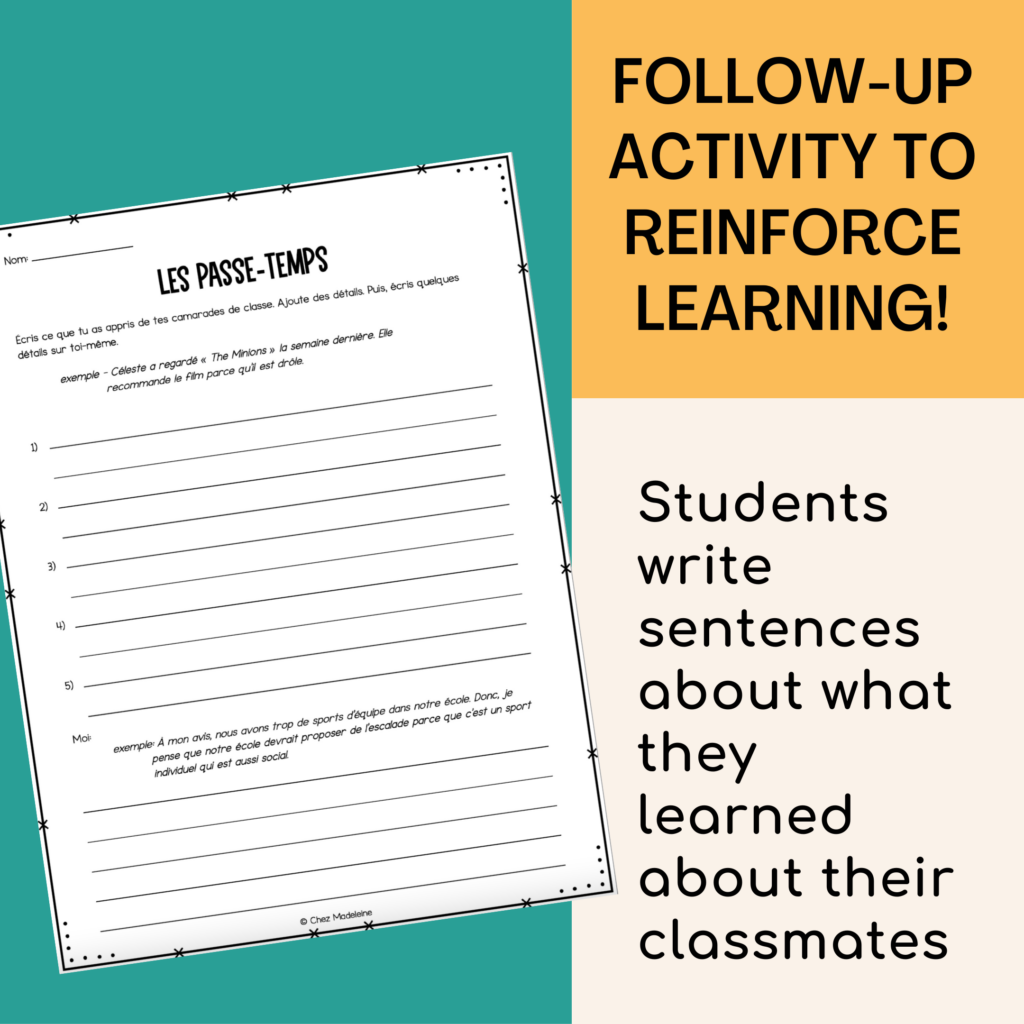 Cartes de Conversation - French hobbies B1/B2 | Made By Teachers