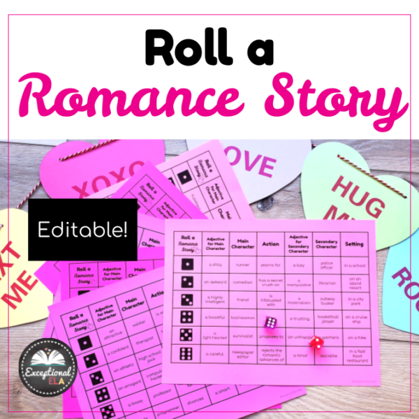 Roll a Romance Story - Great Valentine's Day Creative Writing Activity ...