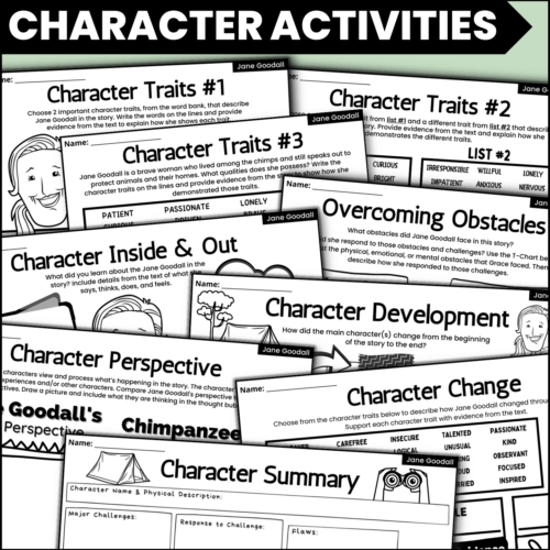 Jane Goodall Biography The Watcher Read Aloud Activities for Women's ...