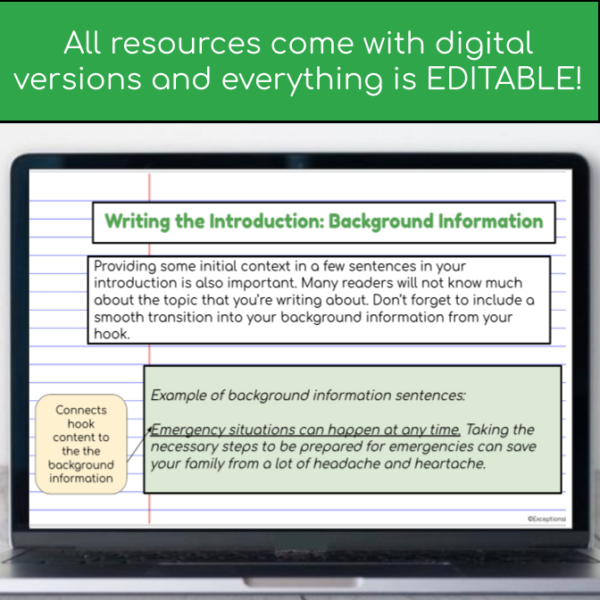 Informative Essay Writing Basic Components - Print and Digital | Made ...