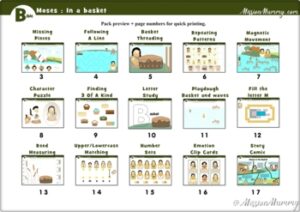 Preschool : Baby Moses in the Basket : 1 week topic pack | Made By Teachers