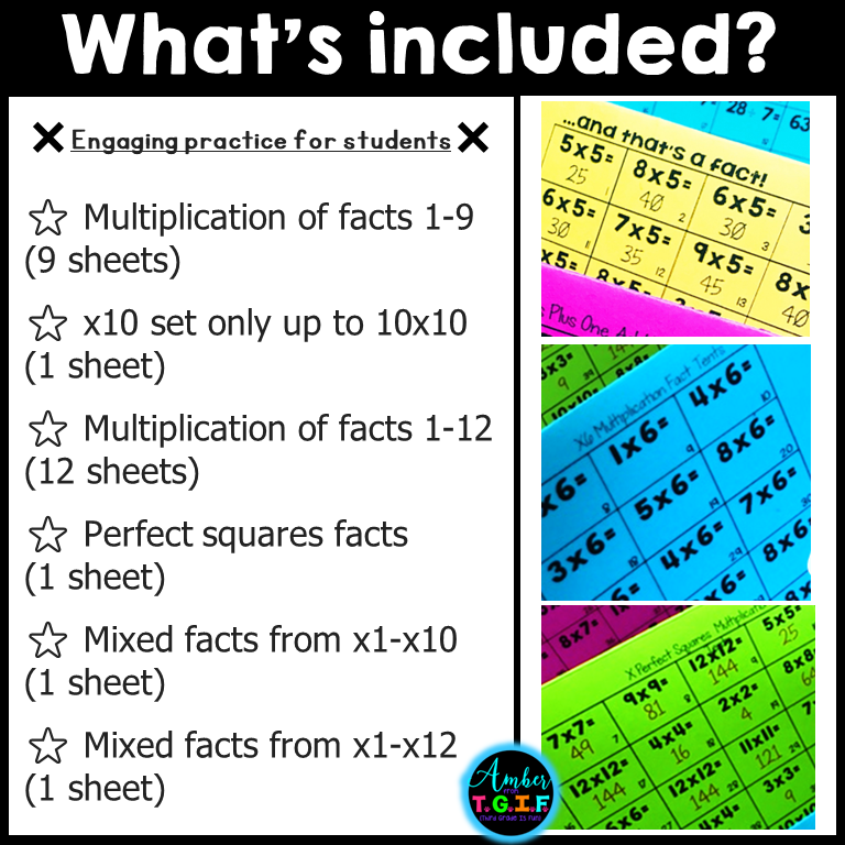 Multiplication Fact Fluency Tents | Multiplication Practice Flash Cards ...