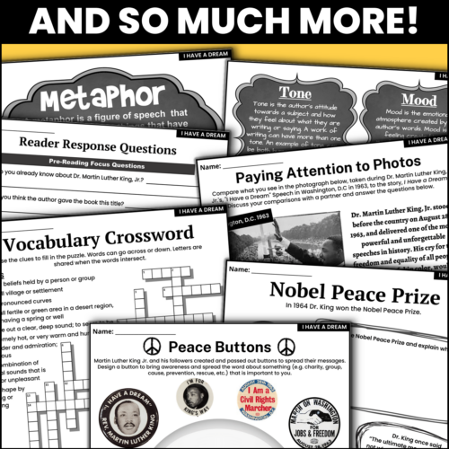 Martin Luther King Jr., I Have A Dream Picture Book Companion for Black ...