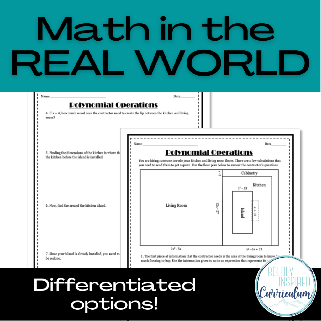 Polynomial Operations Real World Application | Made By Teachers