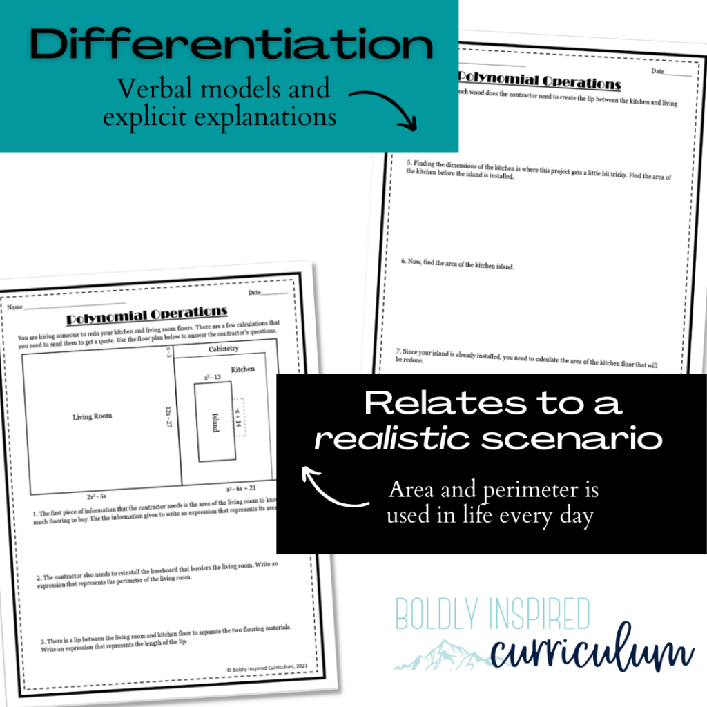 Polynomial Operations Real World Application | Made By Teachers
