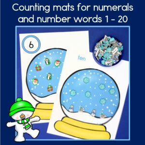 Winter Numerals and Number Words | Counting and Numbers 1-20 | Made By ...