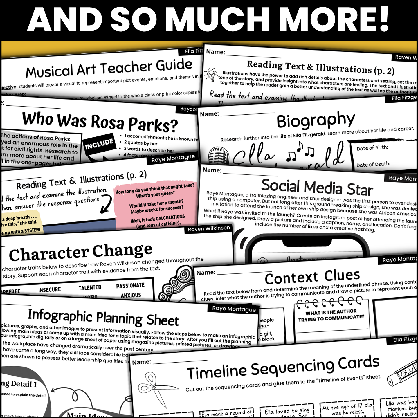 Women in Black History Book Companion and Read Aloud Activities BUNDLE ...