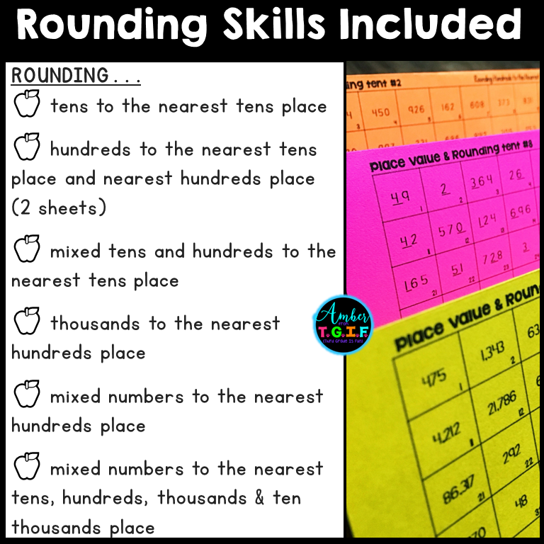 Place Value Activities and Rounding Numbers Worksheet Alternative Math ...