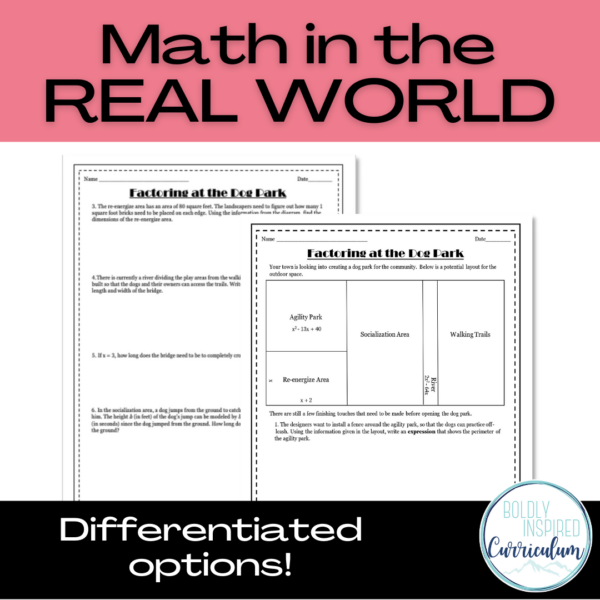 Factoring Trinomials Real World Application | Made By Teachers