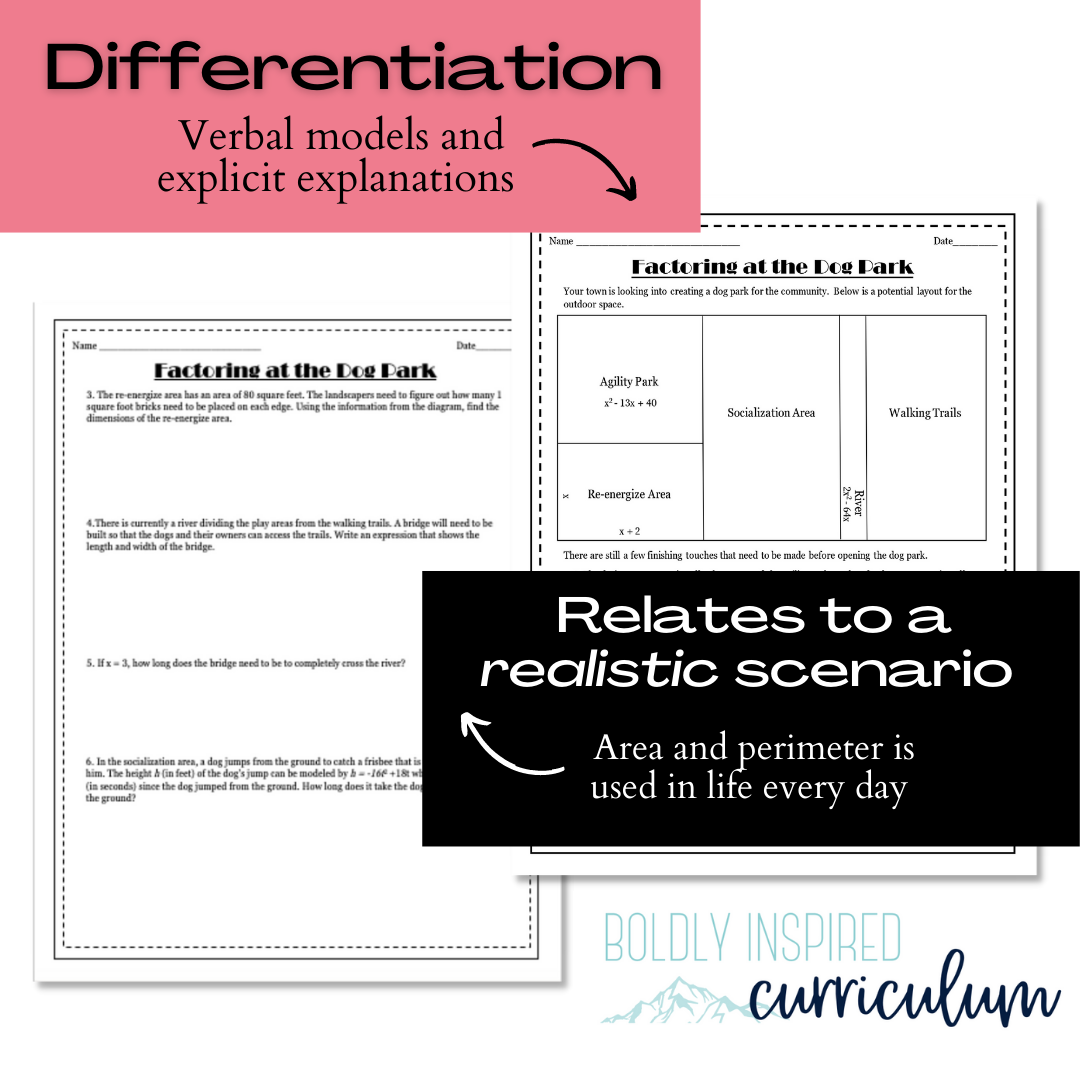 Factoring Trinomials Real World Application | Made By Teachers