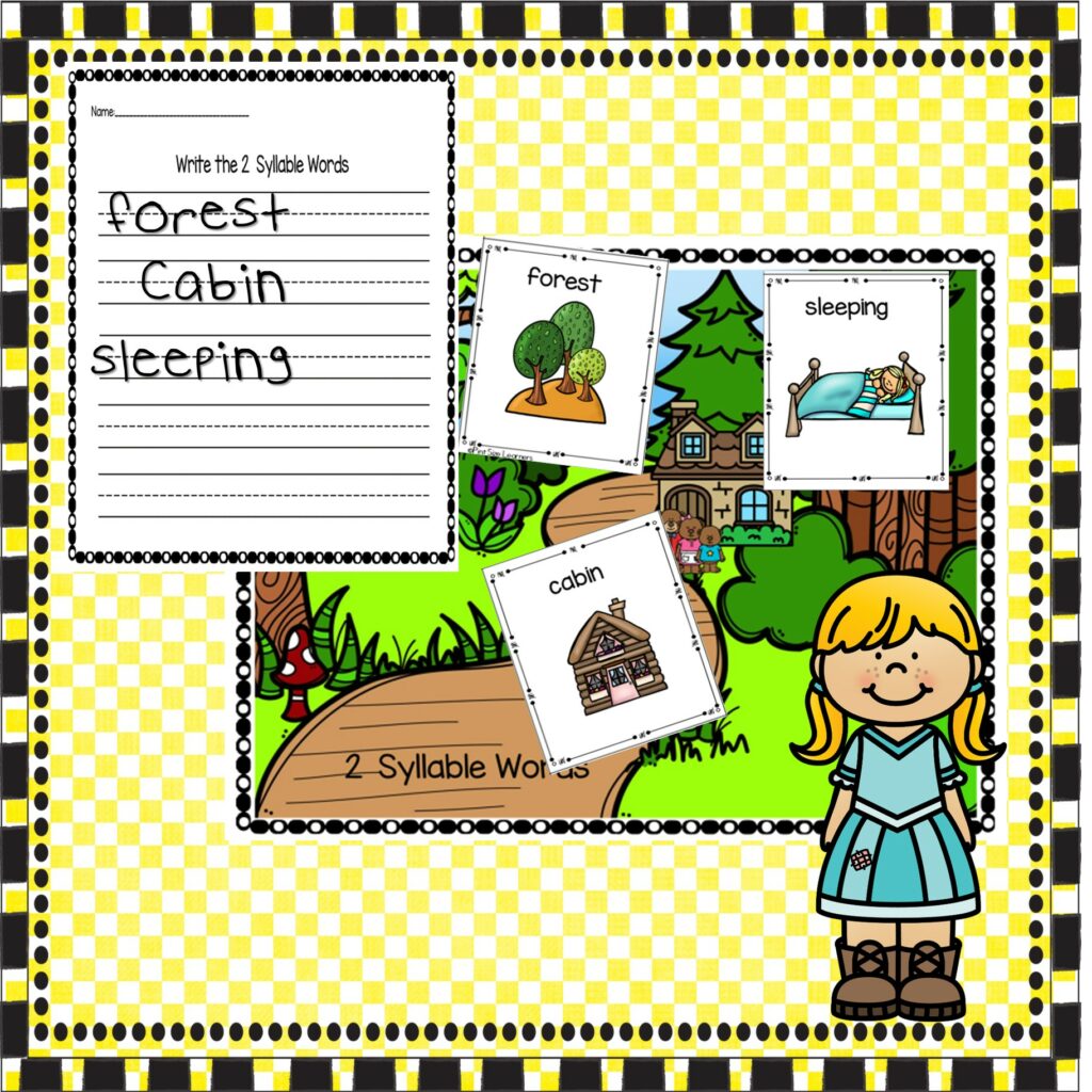 Goldilocks and the Three Bears Counting Syllables Activities for PreK ...