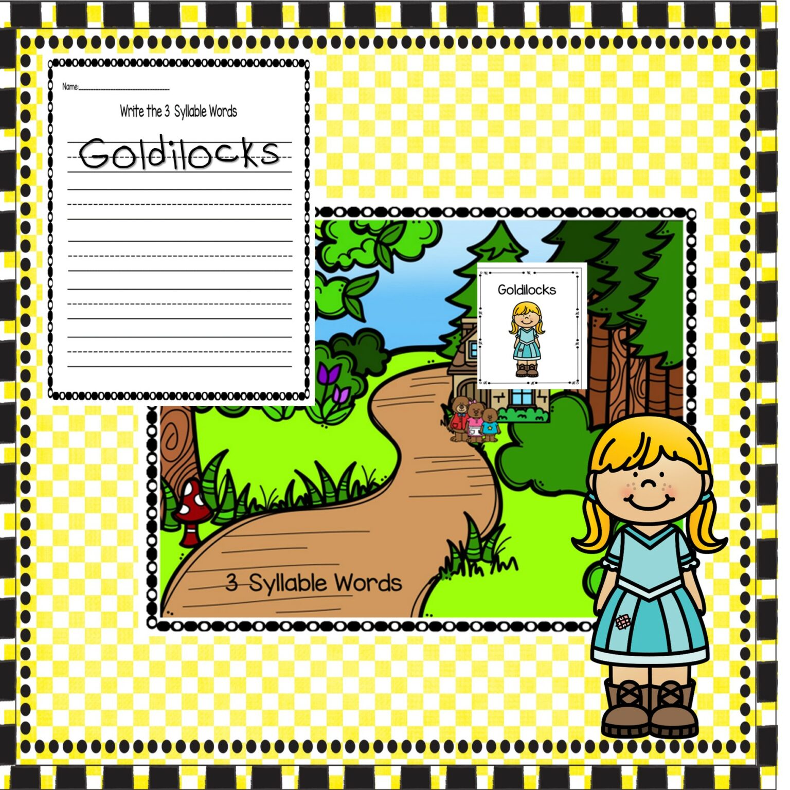 Goldilocks and the Three Bears Counting Syllables Activities for PreK ...