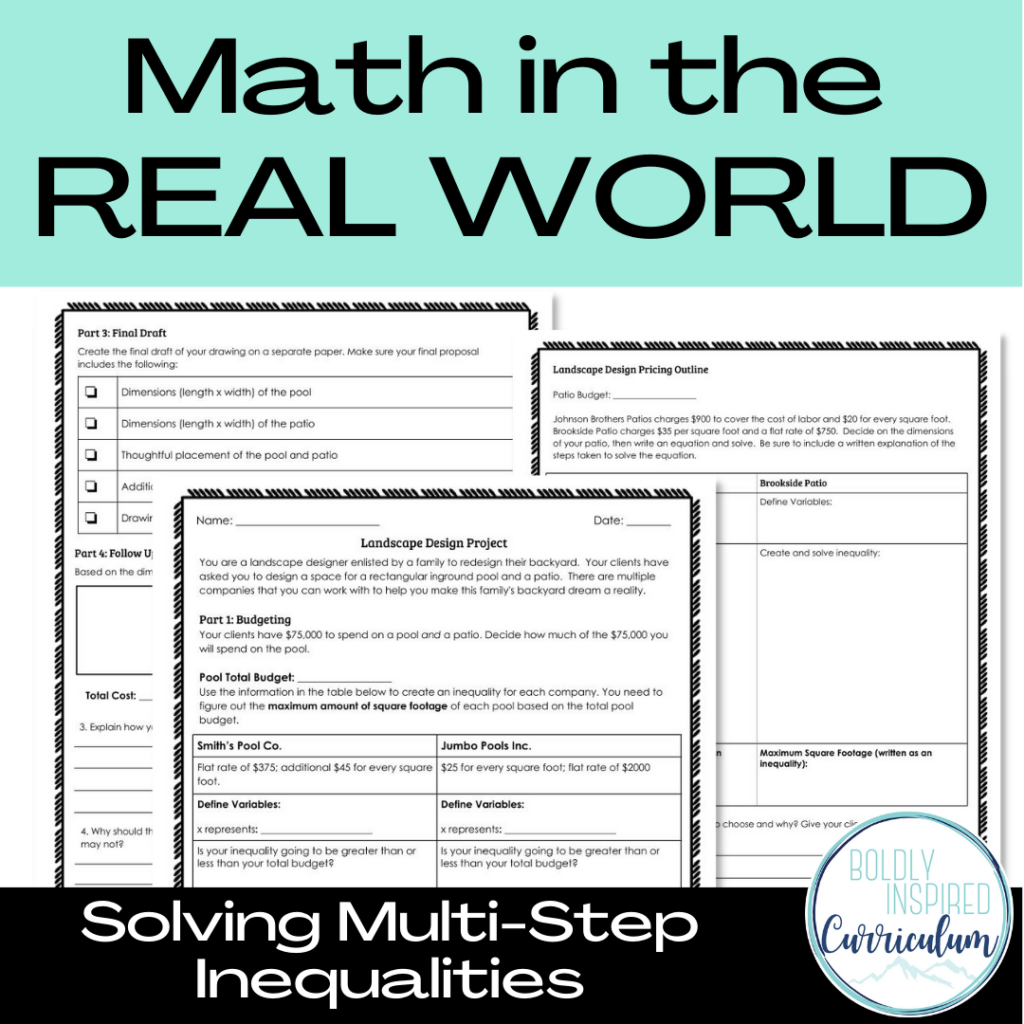 Solving Inequalities Real World Application | Made By Teachers