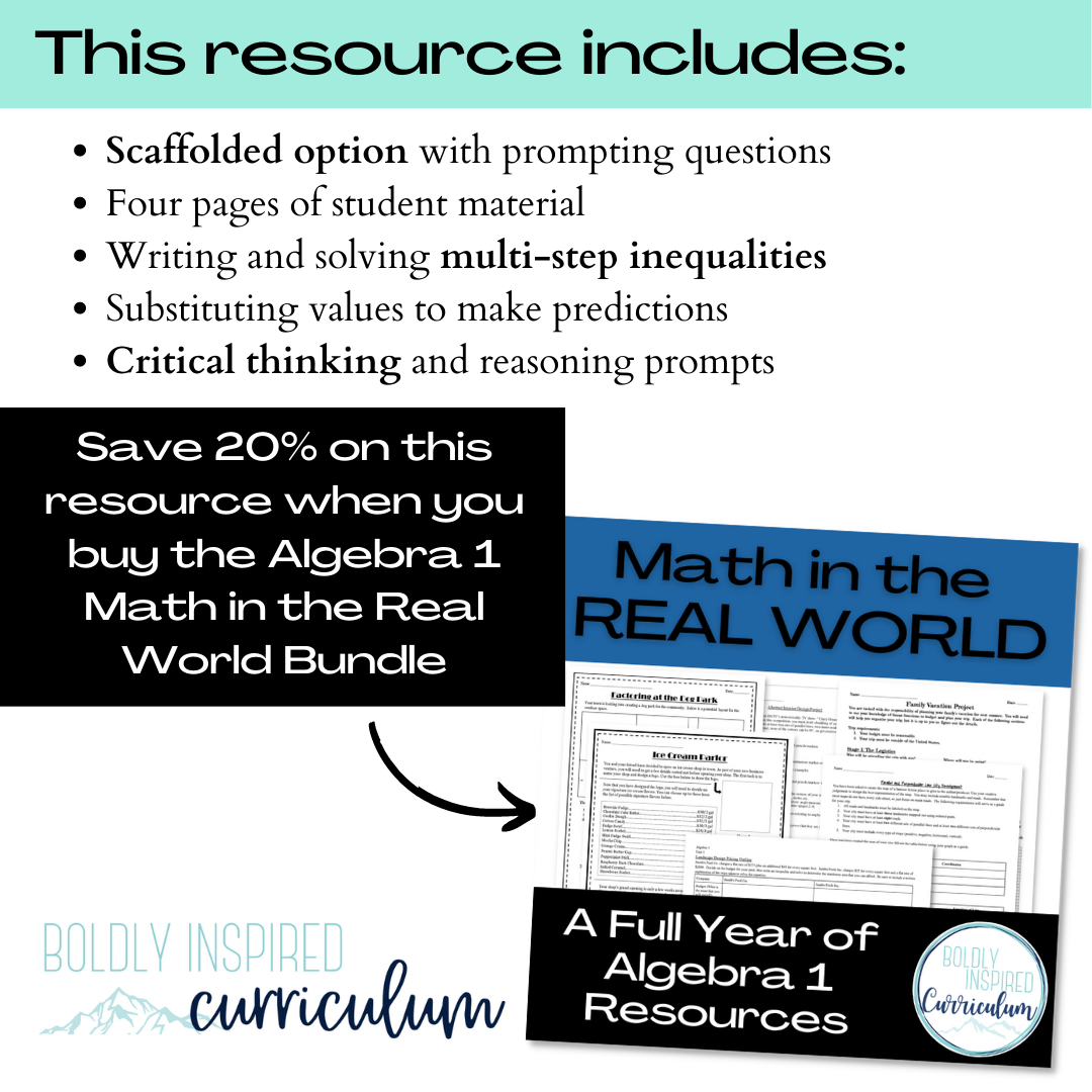 Solving Inequalities Real World Application | Made By Teachers