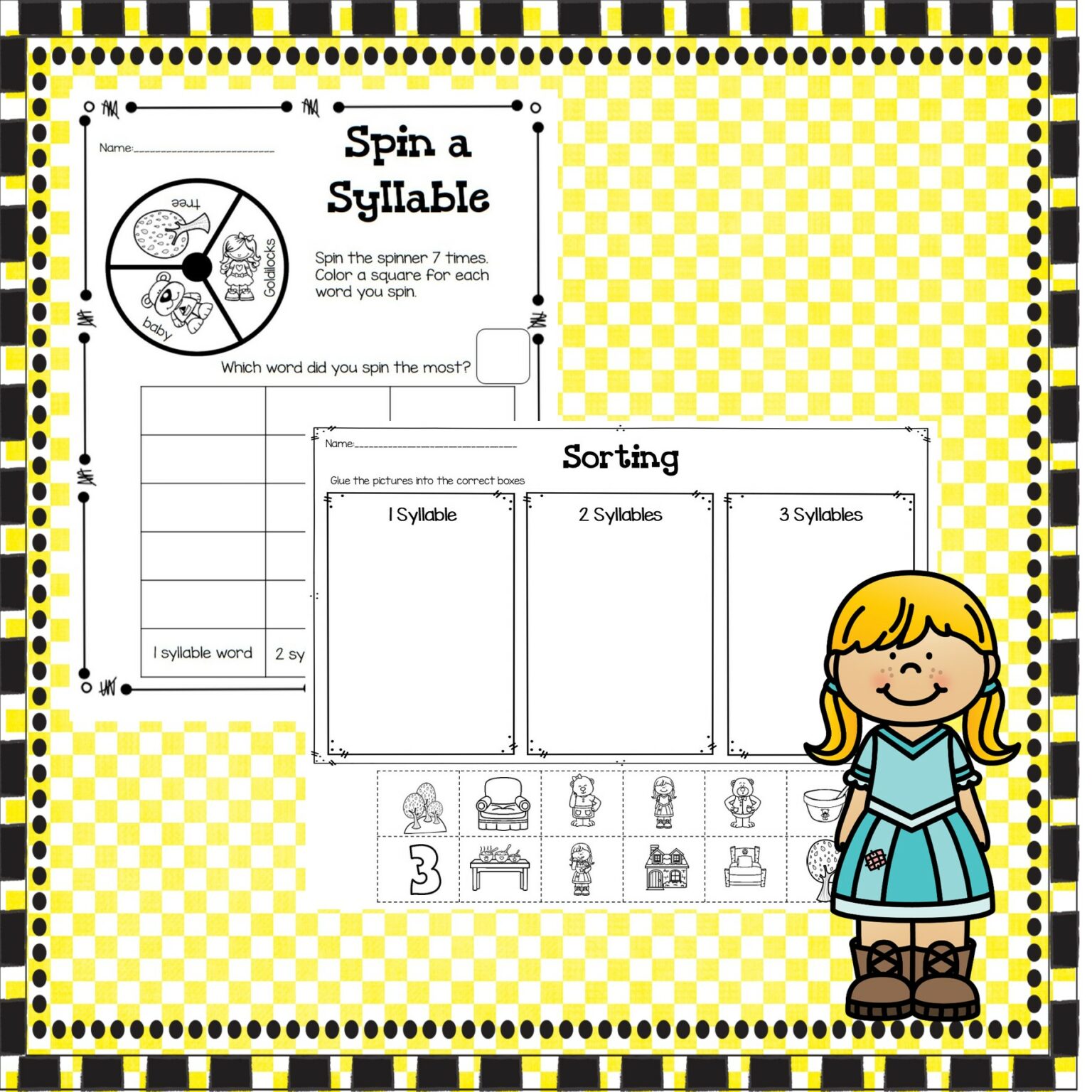 Goldilocks and the Three Bears Counting Syllables Activities for PreK ...