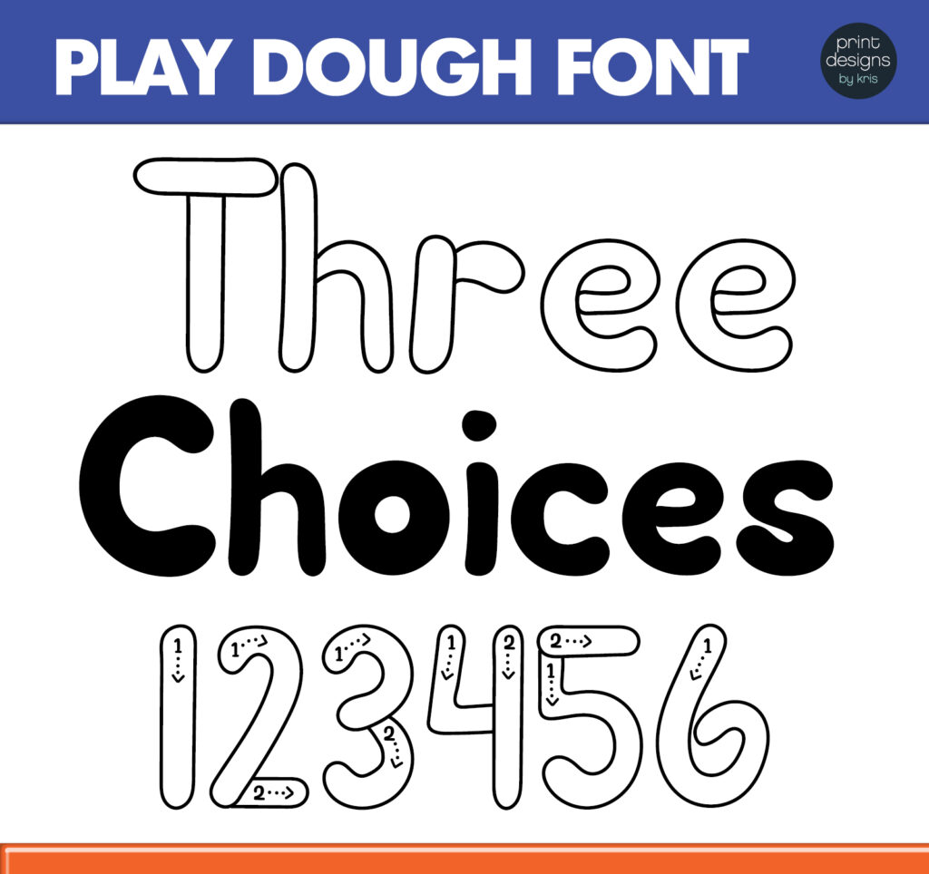 Playdoh Font - Play Dough Font - Letter Tracing Font | Made By Teachers