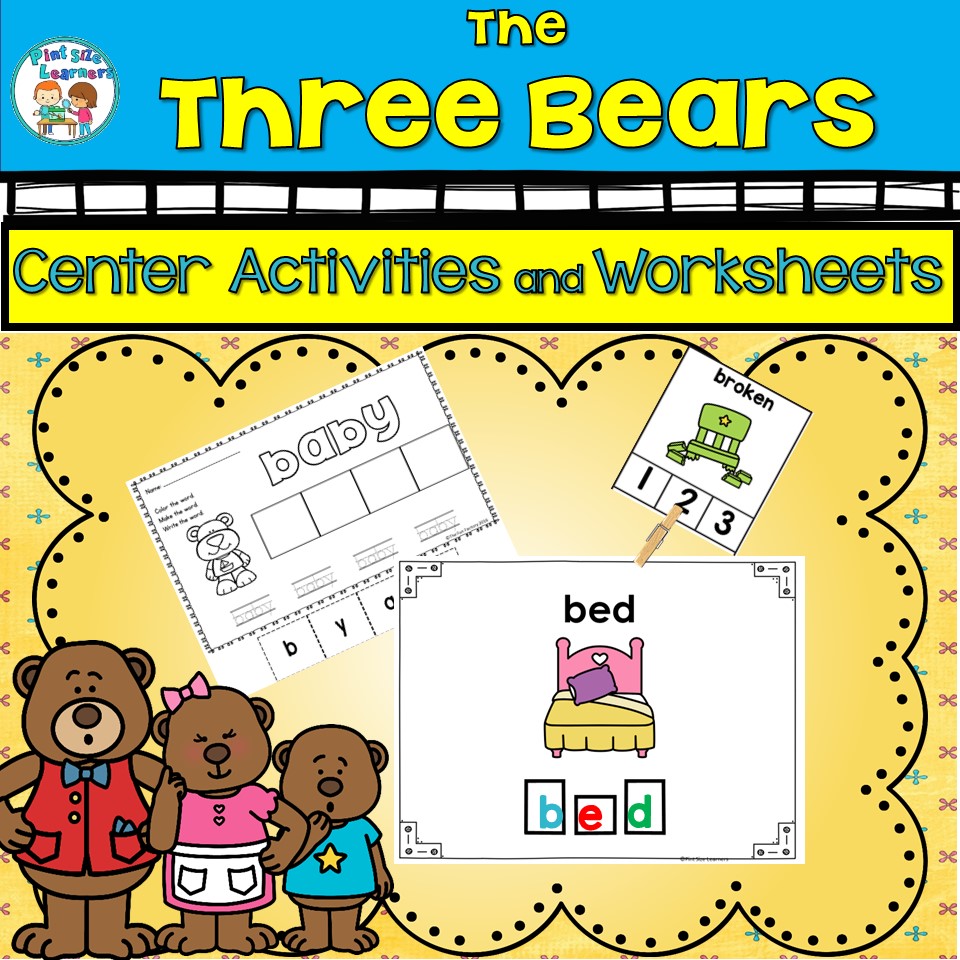 The Three Bears | Word Work | Center Activities Fairy Tales | Made By ...