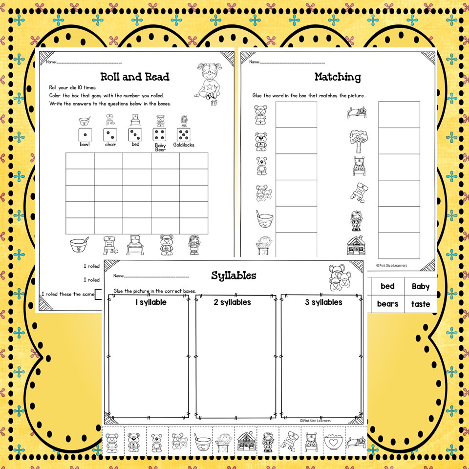 The Three Bears | Word Work | Center Activities Fairy Tales | Made By ...