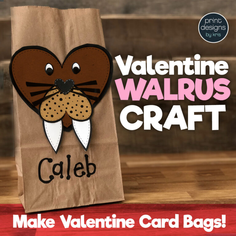 Valentine's Day Craft and Card Holder - WALRUS | Made By Teachers