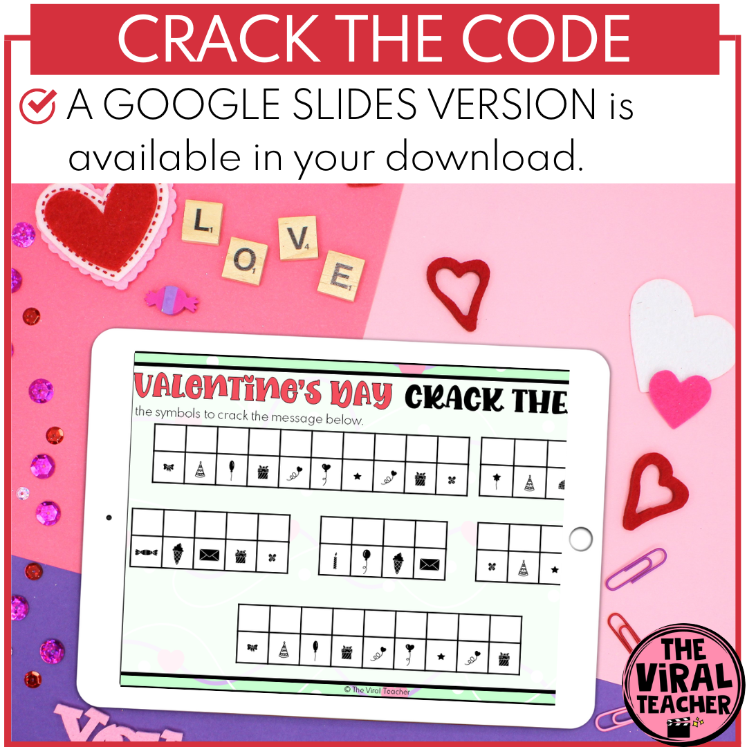 Valentine's Day Crack the Code Activity with Google Slides™ | Made By ...