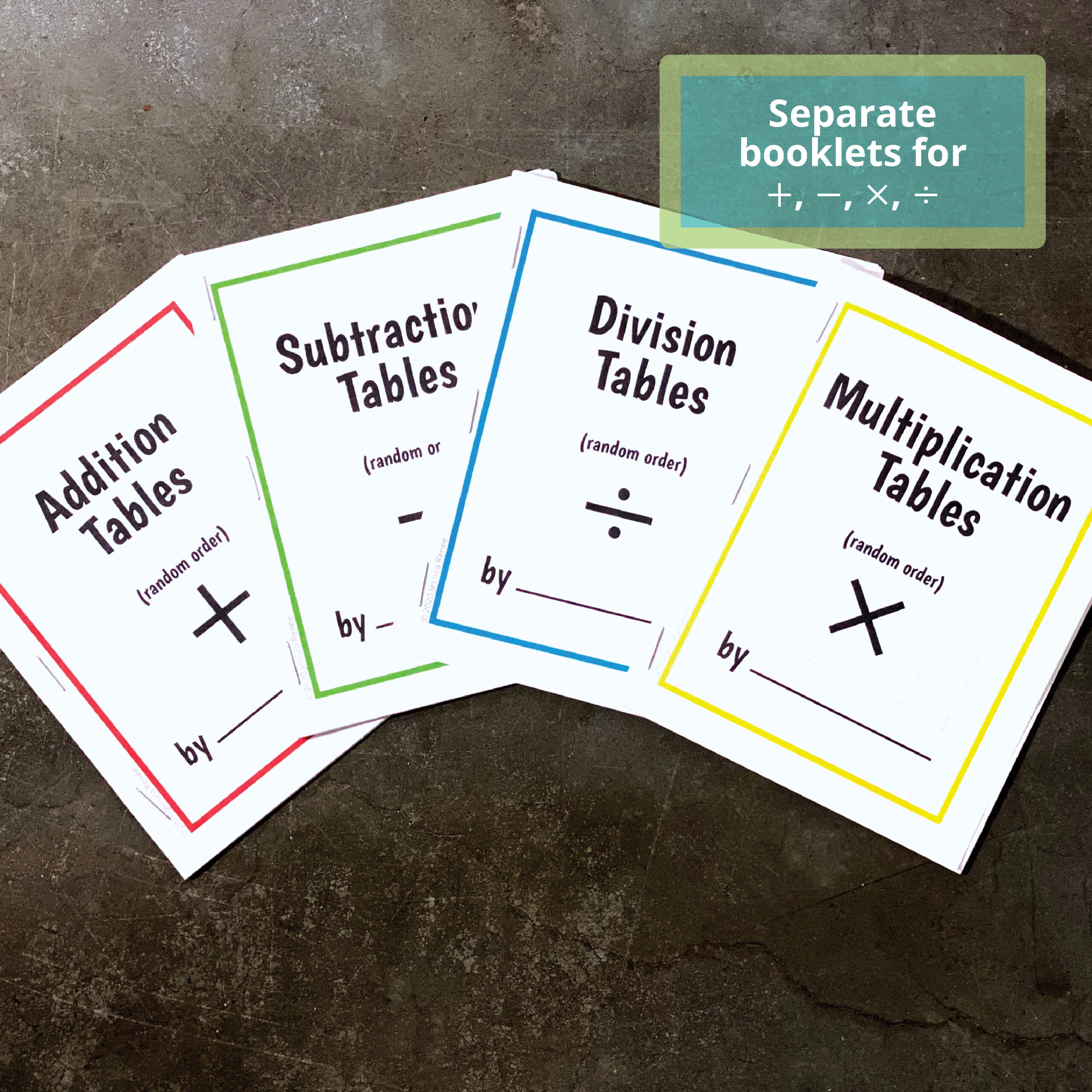 Montessori Math Facts Booklets (Random Order) for Fluency Practice ...