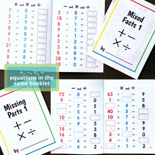 Montessori Math Facts Booklets (Mixed Facts and Missing Parts) | Made ...