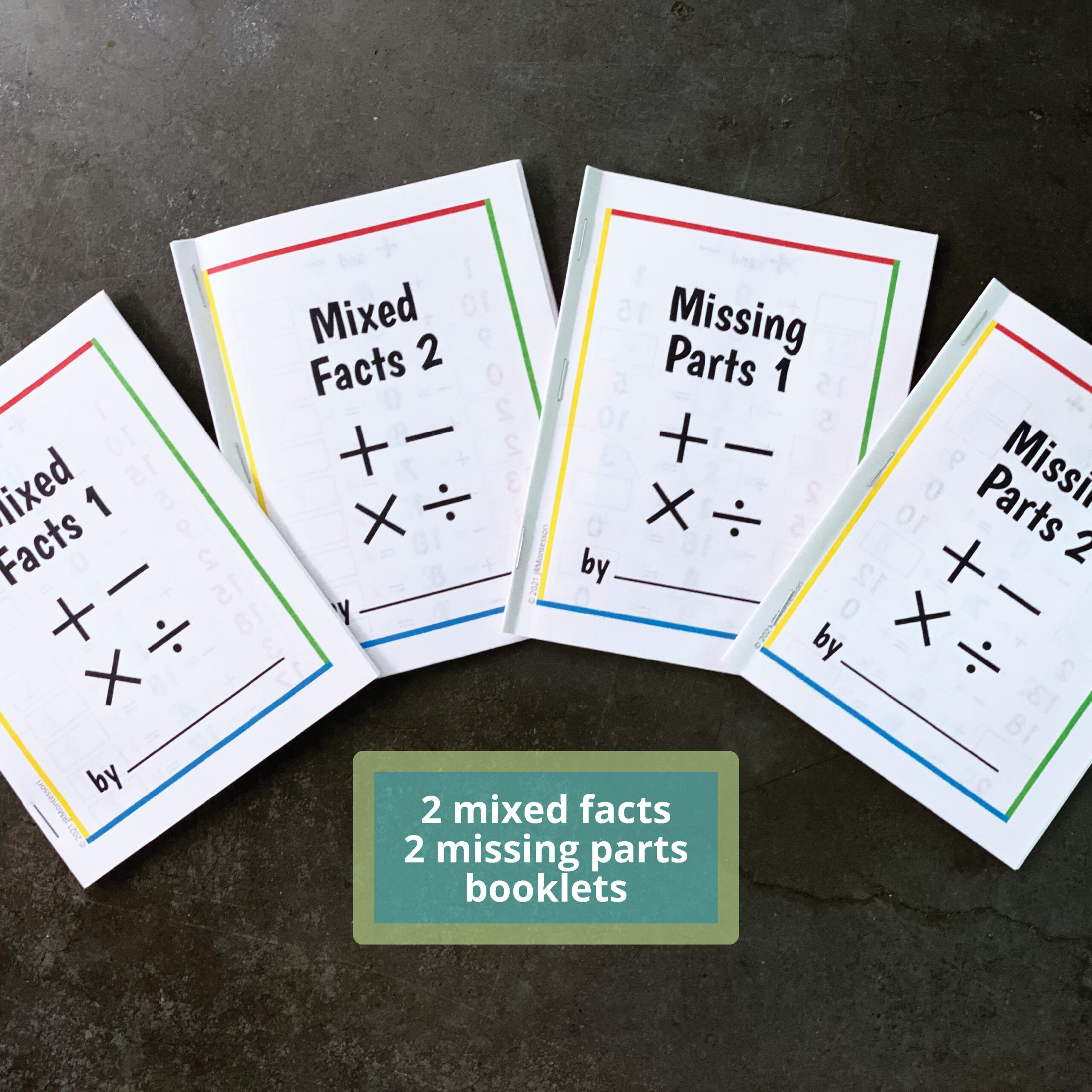 Montessori Math Facts Booklets (Mixed Facts and Missing Parts) | Made ...
